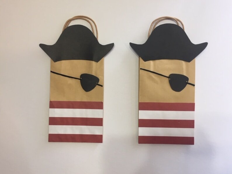 Set of 12 Bags Pirate Favor Bags / Pirate Party / Pirate Birthday Party ...