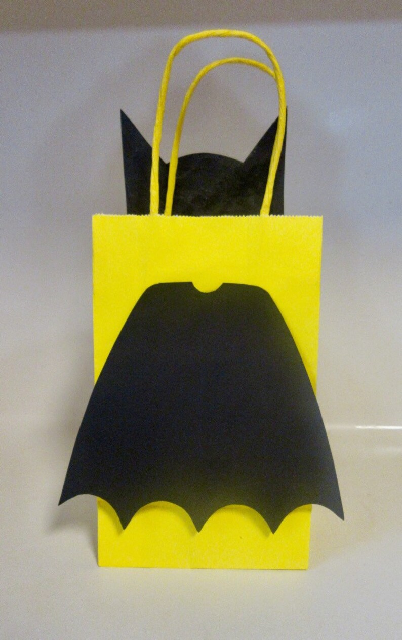 Set of 12 Bags*batman Favor Bag, Batman Party, Batman Favor Bag, Batman ...