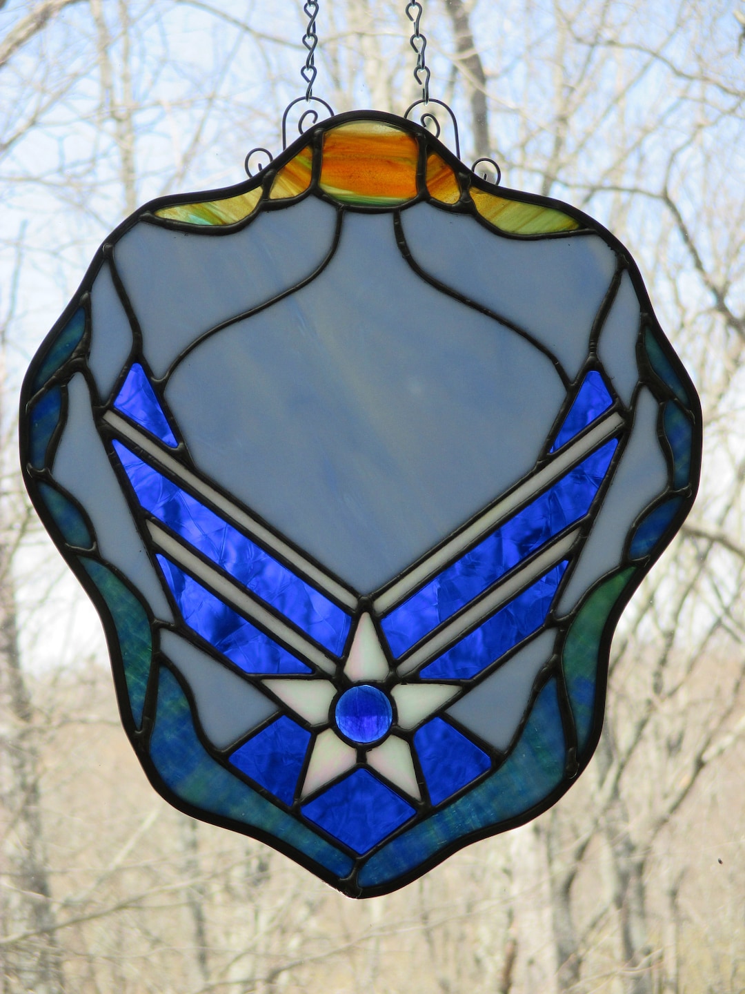 Stained Glass USAF Logo (11” X 12”) - Etsy