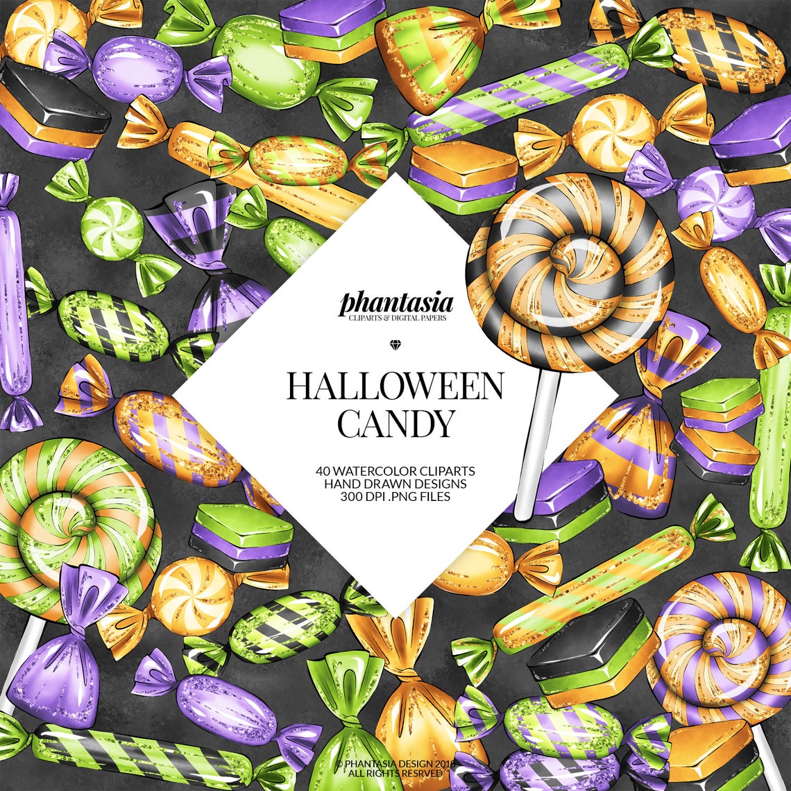 Halloween Candy Cliparts, Halloween Candies, Candy Illustration ...