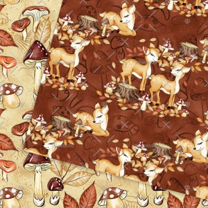 Forest Animals Digital Papers, Cute Animals, Autumn Digital Paper, Fall ...