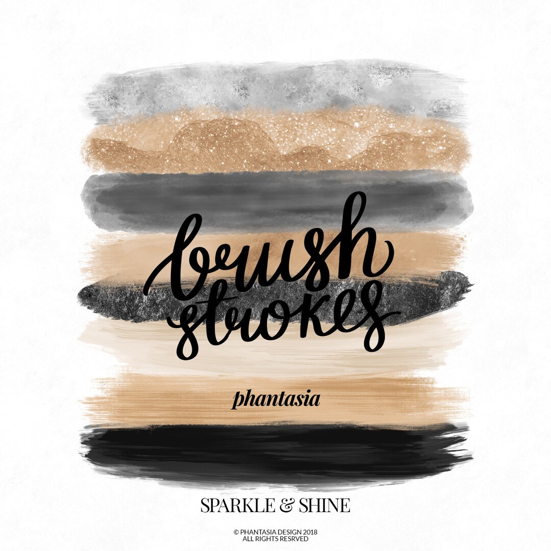 Gold and Black Brush Strokes, Celebration Colors, Paint Brush, Paint ...