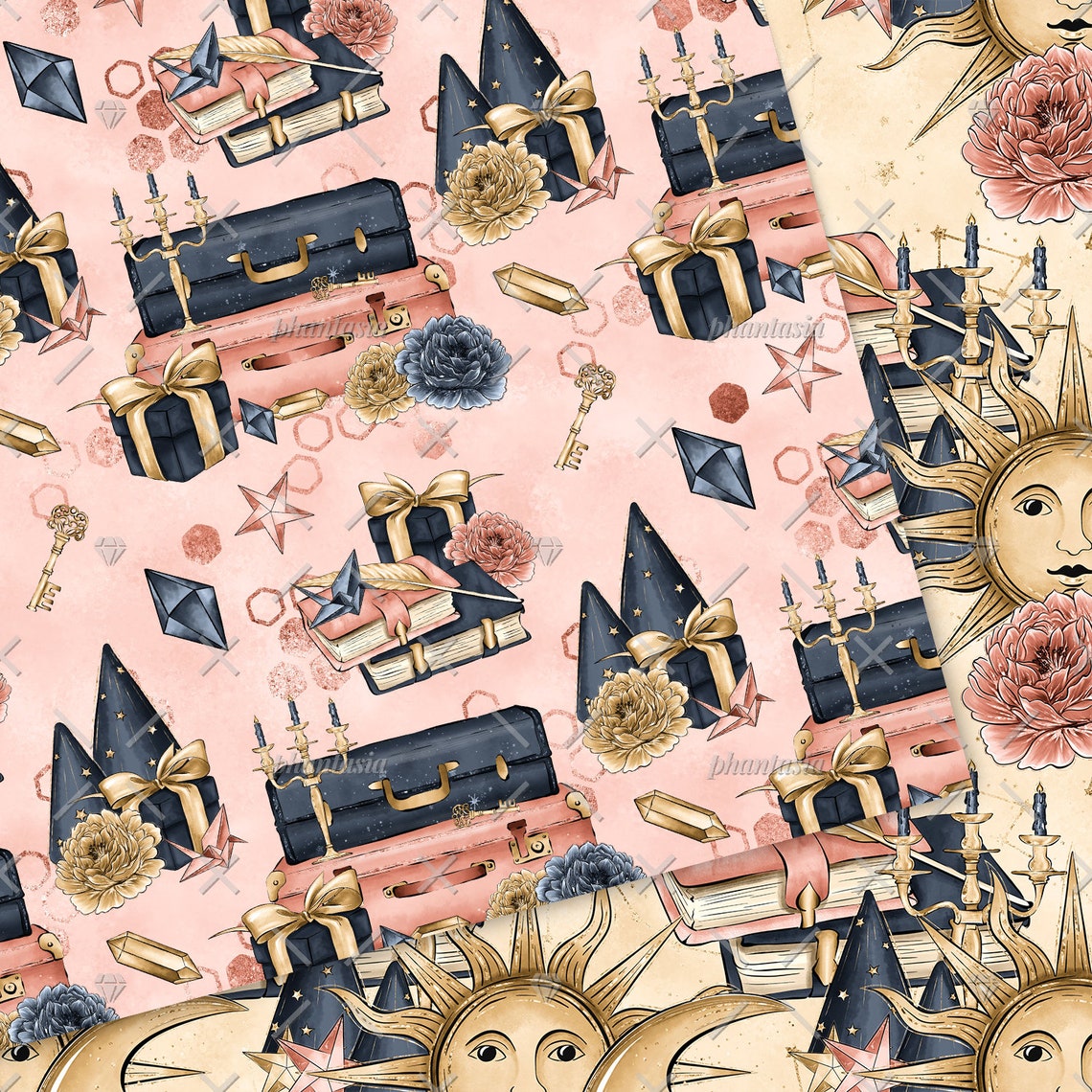Zodiac Digital Paper, Astrology Digital, Spiritual Digital, Celestial ...