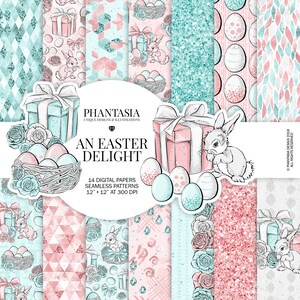 Easter Digital Paper Pack, Chick Digital Paper, Easter Pattern, Spring ...