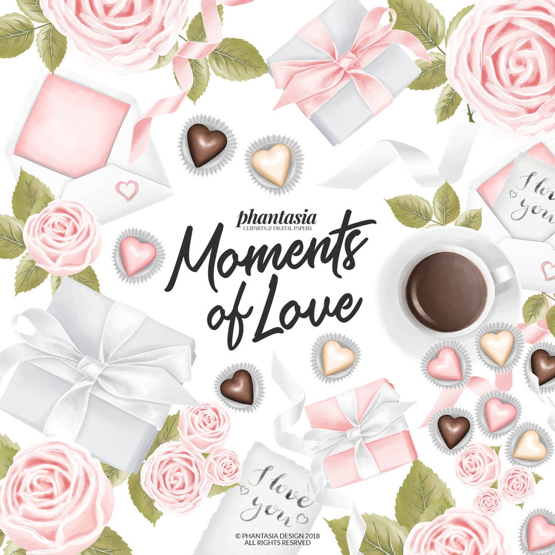 Pastel Valentines Clipart, Valentine Watercolor, Valentine Clip Art ...