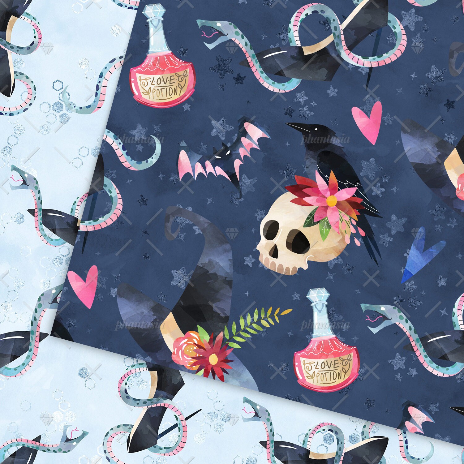 Witch Digital Papers Halloween Digital Halloween Witch - Etsy