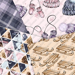 Winter Digital Papers, Cute Winter, Winter Girls, Winter Dolls ...