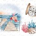 Nautical Watercolor Cliparts, Summer Clipart, Sailor Clipart, Hand ...
