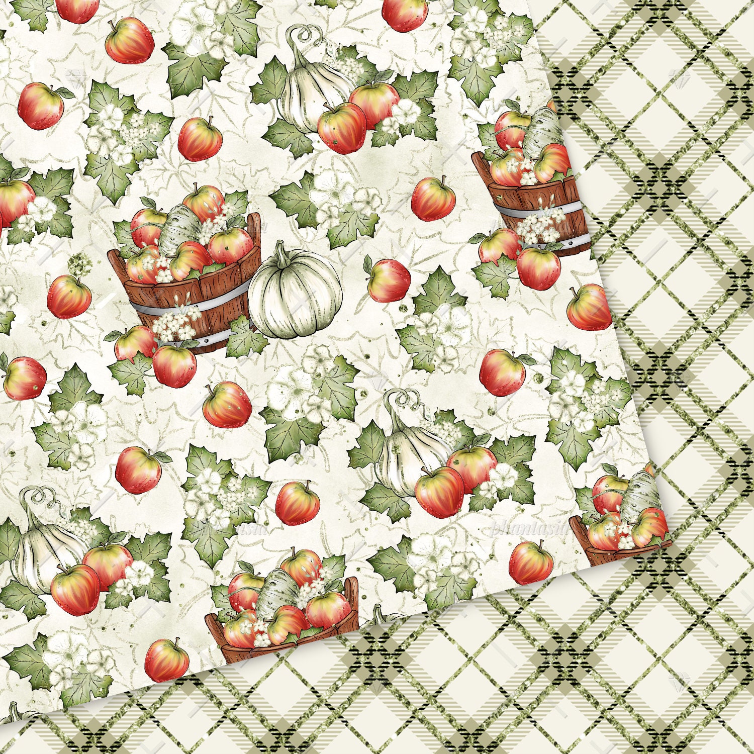 Pumpkins Digital Paper Thanksgiving Digital Papers Seamless | Etsy