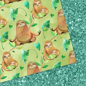 Sloths Digital Papers, Cute Sloths, Sloths Pattern, Summer Digital ...