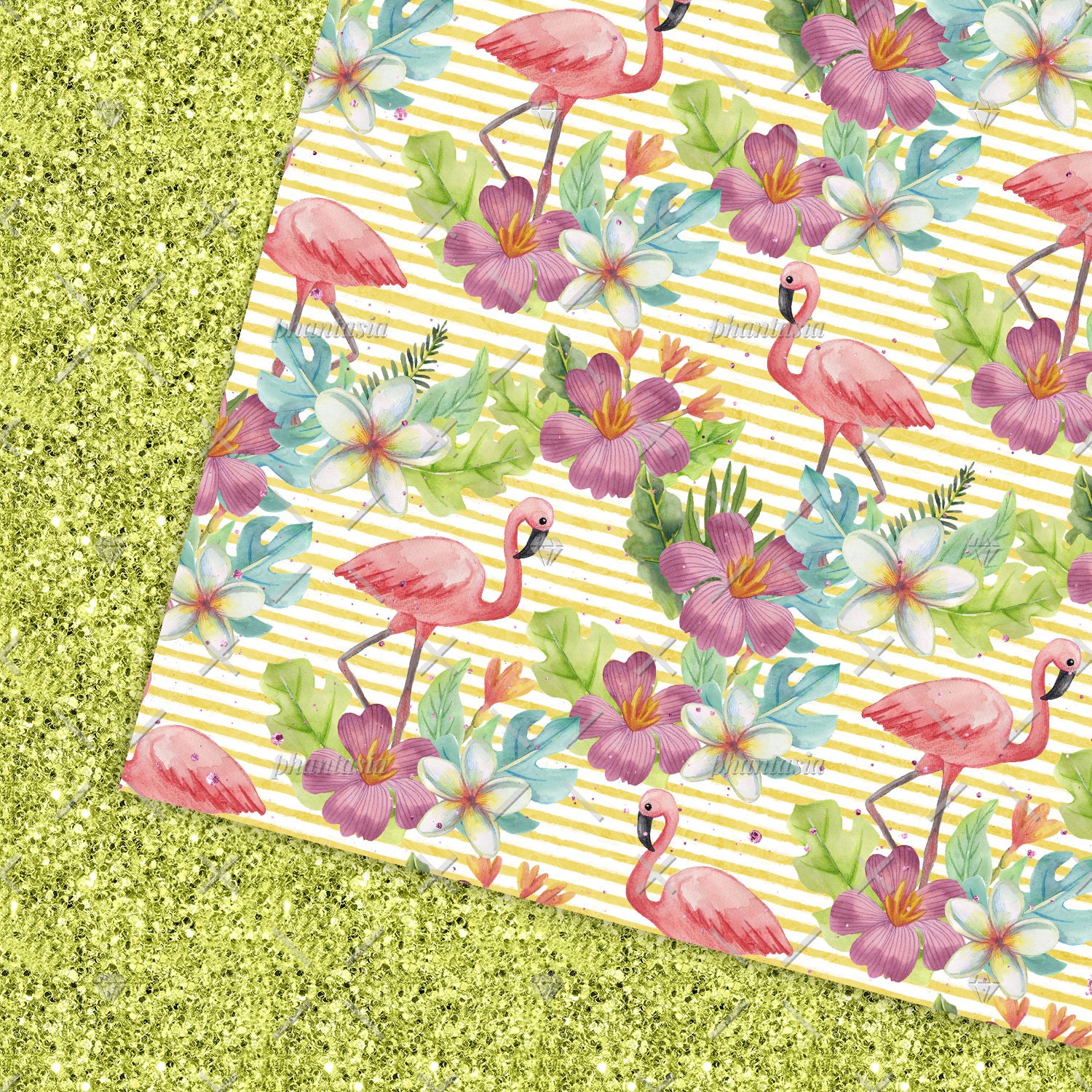 Exotic Birds Digital Papers Exotic Flowers Flowers Digital - Etsy