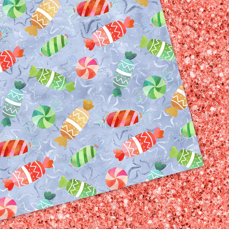 Christmas Digital Papers Cute Christmas Pastel Christmas - Etsy