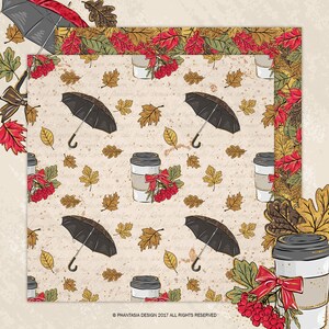 Fall Watercolor Digital Paper Pack, Fashion Illustration, Gold Glitter ...