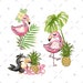 Tropical Cliparts, Flamingo Illustration, Exotic Stickers, Toucan Clip ...