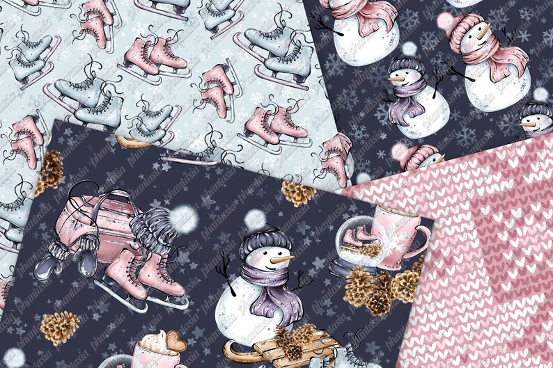 Winter Digital Papers, Cute Winter, Winter Girls, Winter Dolls ...