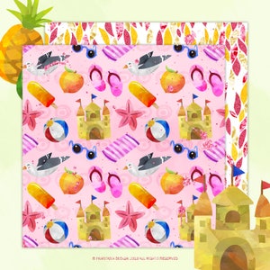 Paradise Digital Paper, Beach Digital Paper, Holiday Planner, Tropical ...