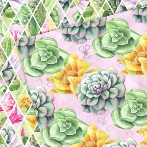 Succulent Digital Paper, Cactus Digital, Succulent Patterns, Surface ...