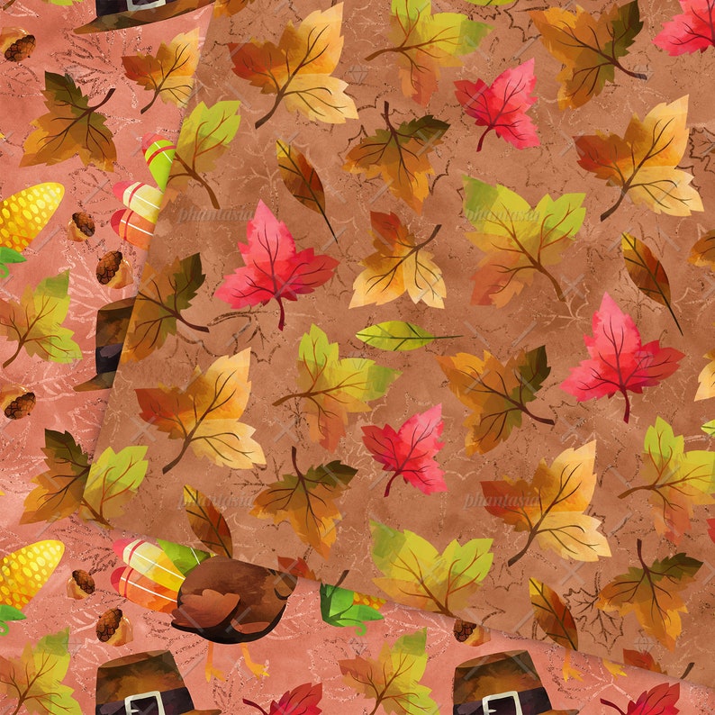 Thanksgiving Digital Paper Thanksgiving Pattern Seamless - Etsy