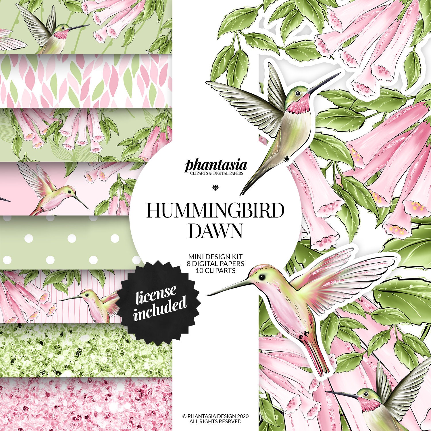Craft Supplies & Tools Paper, Party & Kids Vintage Hummingbirds Bundle ...