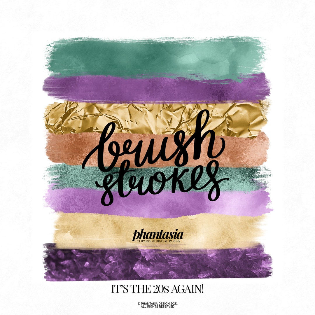 Art Deco Brush Strokes, Logo Background, Header Background, Paint Brush ...