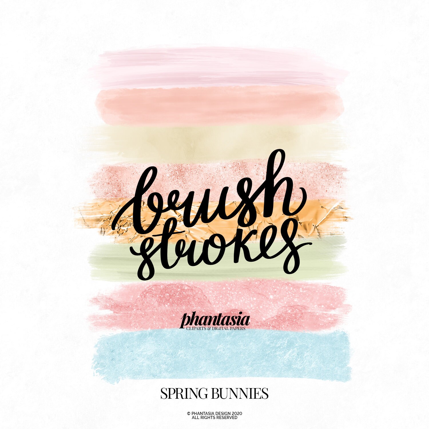 Spring Brush Strokes Brush Clipart Paint Strokes Paint - Etsy