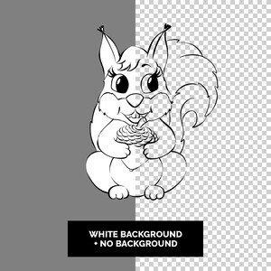 Squirrels Doodle Cliparts, Digital Stamps, Doodle Stamp, Doodle ...