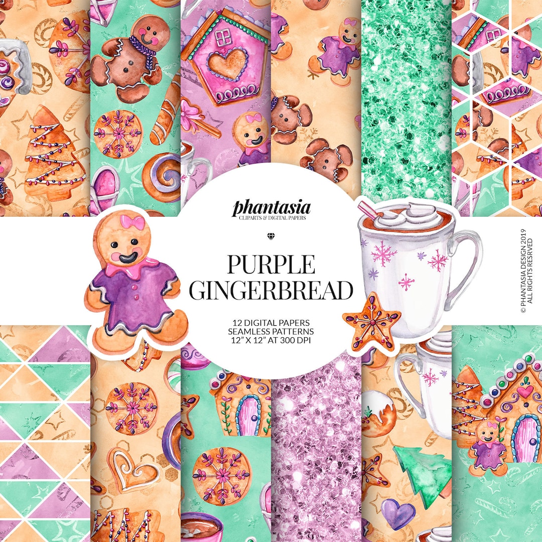 Gingerbread Digital Paper, Christmas Digital, Christmas Patterns ...