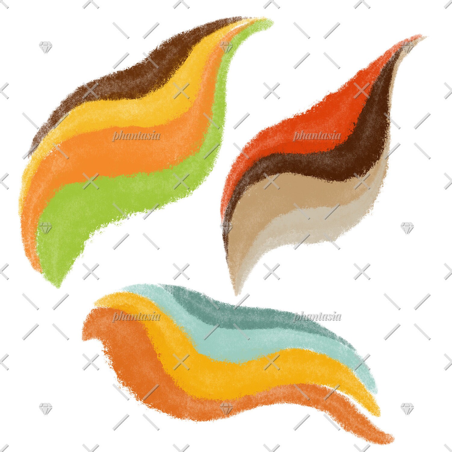 Groovy Flowers Digital Kit, Bee Clipart, Watercolor Clipart, Seamless ...