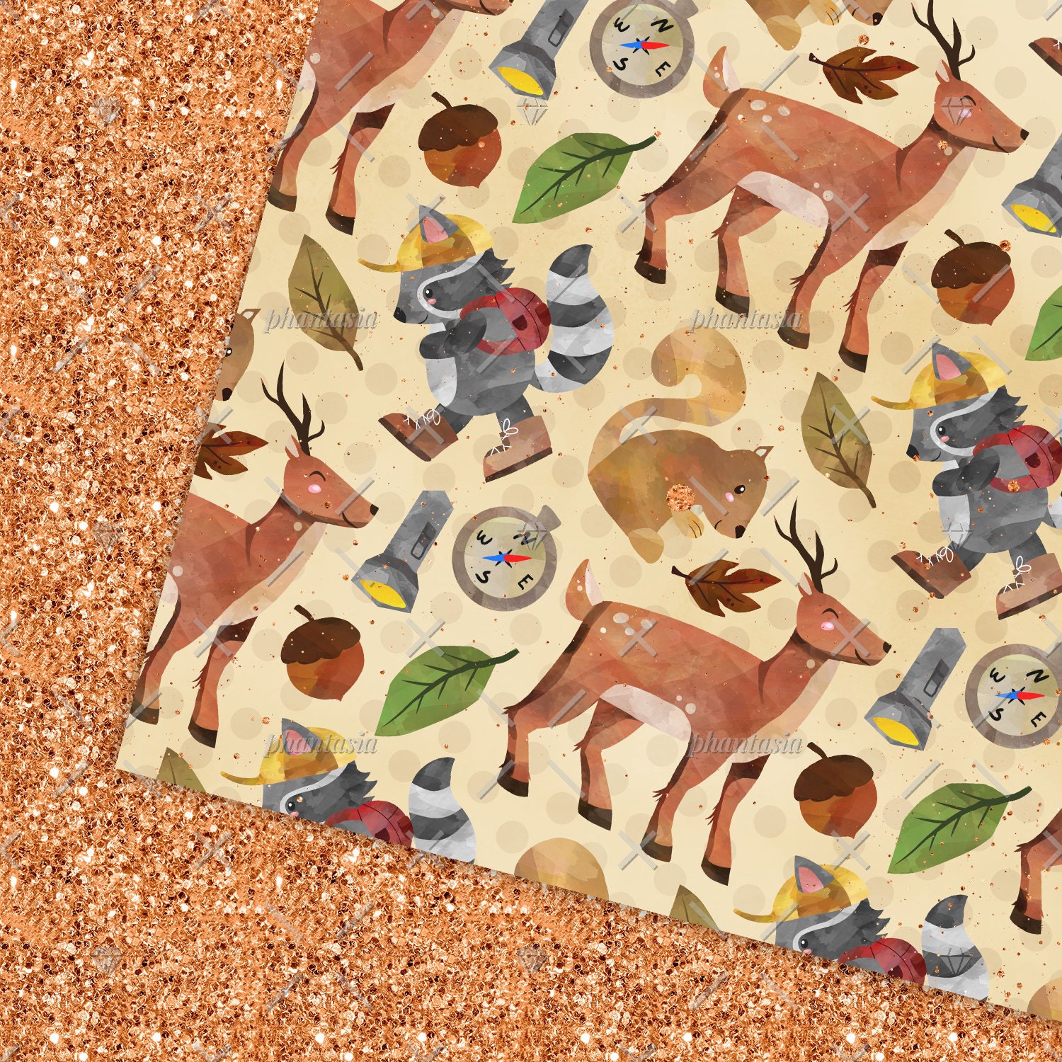 Hiking Digital Paper Camping Digital Woodland Pattern | Etsy