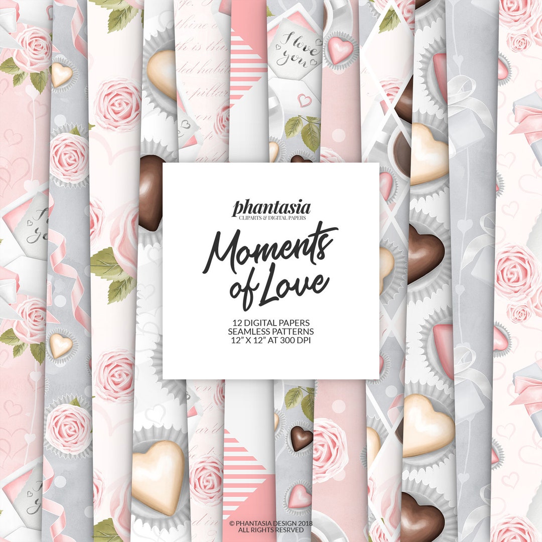 Valentines Digital Paper Pack, Watercolor Valentine, Valentines ...