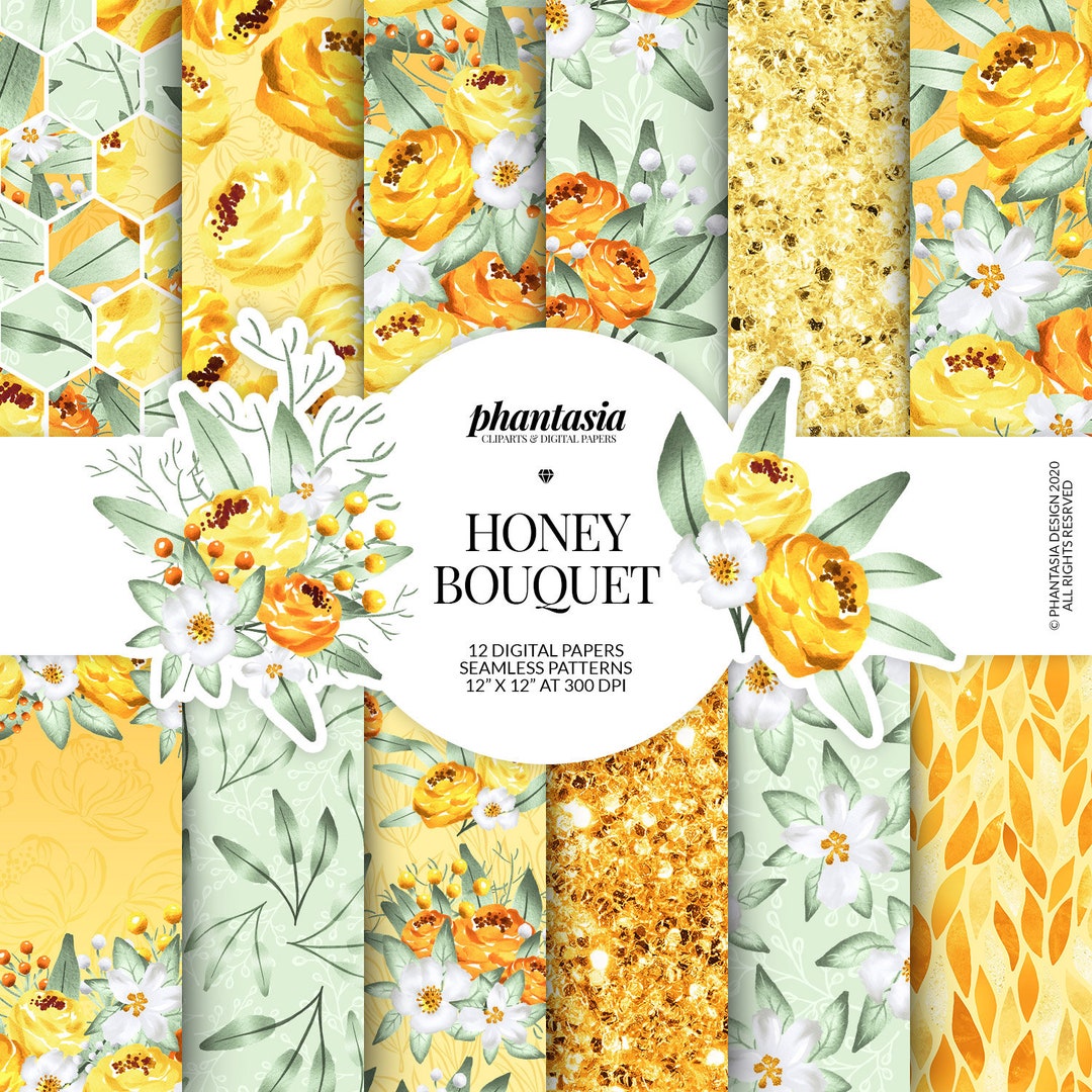 Spring Floral Digital Papers, Spring Background, Spring Seamless ...