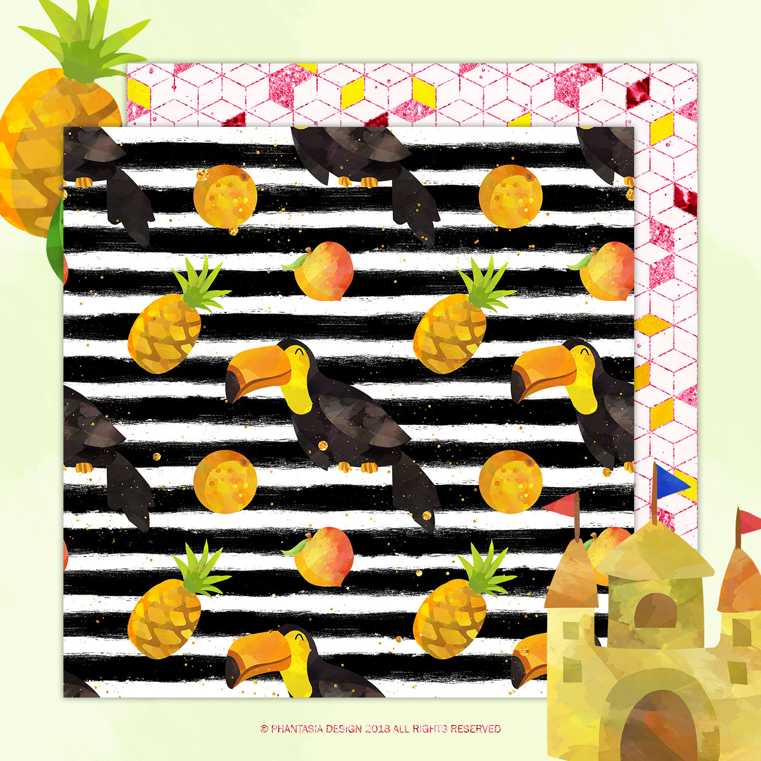 Paradise Digital Paper Beach Digital Paper Holiday Planner | Etsy