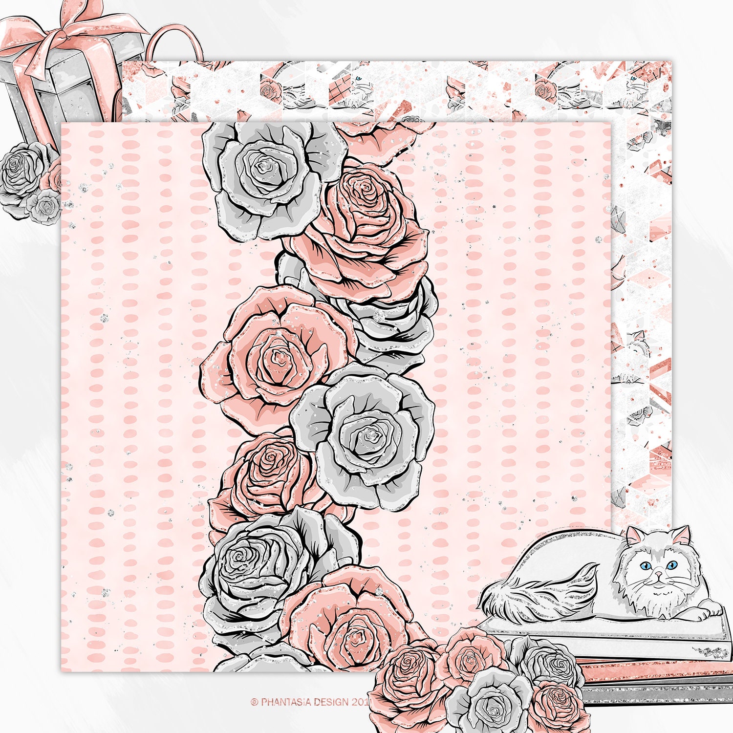 Rose Gold Digital Paper Fashion Paper Lifestyle Digital | Etsy