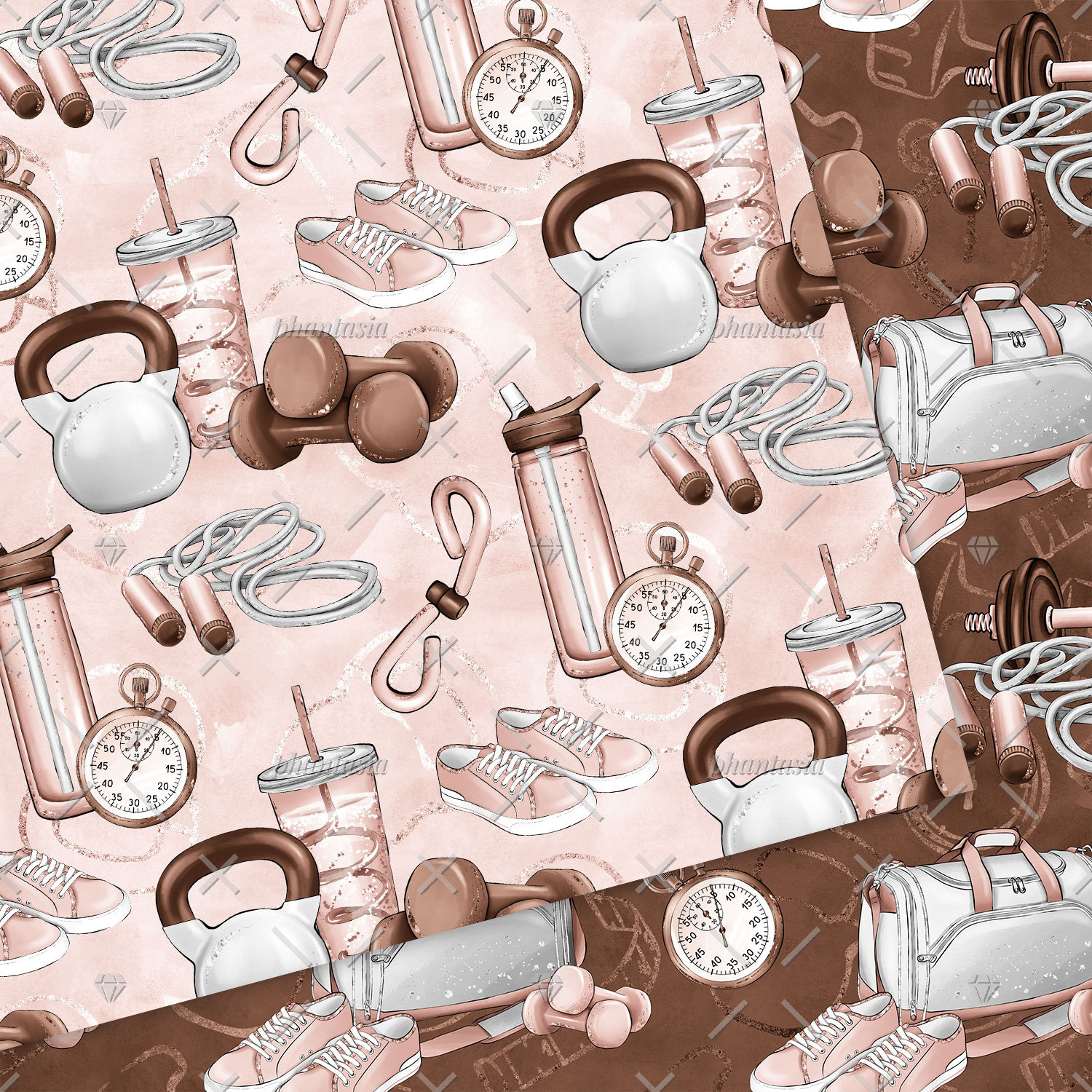 Fitness Digital Papers Workout Patterns Gym Digital Workout - Etsy