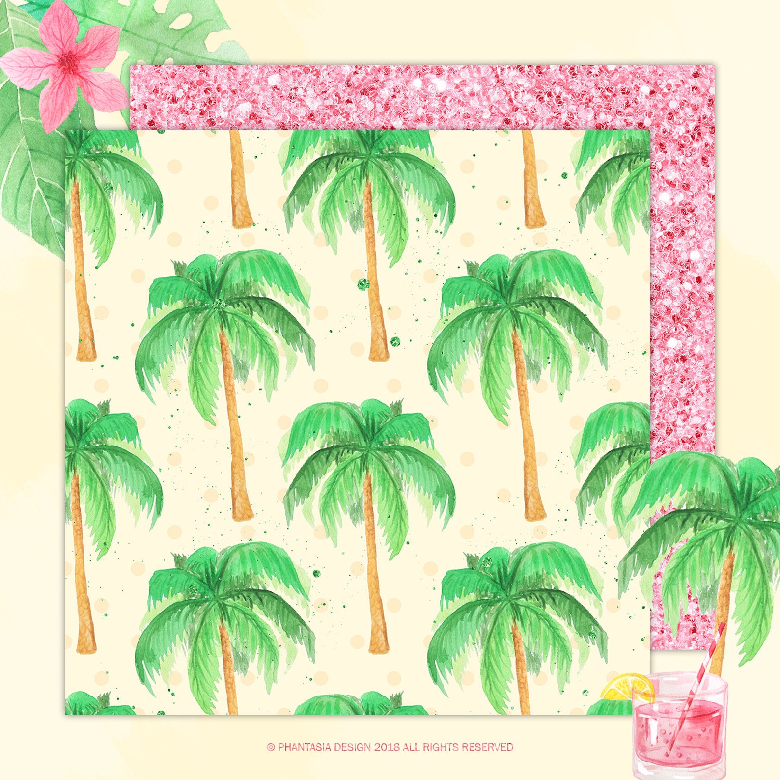 Beach Digital Paper Summer Digital Paper Pack Summer | Etsy