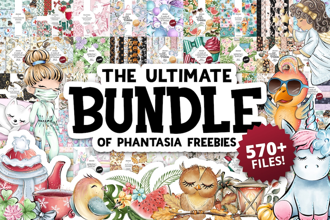 Graphics Bundle, Watercolor Bundle, Clipart Bundle, Digital Paper ...