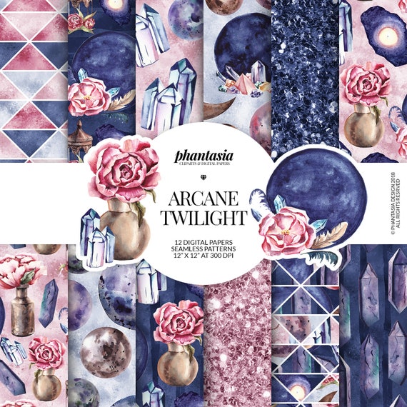 Magic Digital Papers Zodiac Digital Paper Winter Digital | Etsy