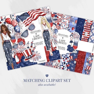 Independance Day Digital Paper, 4th of July Digital Paper, America ...