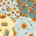 Groovy Flowers Digital Kit, Bee Clipart, Watercolor Clipart, Seamless ...