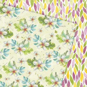 Exotic Birds Digital Papers, Exotic Flowers, Flowers Digital Paper ...