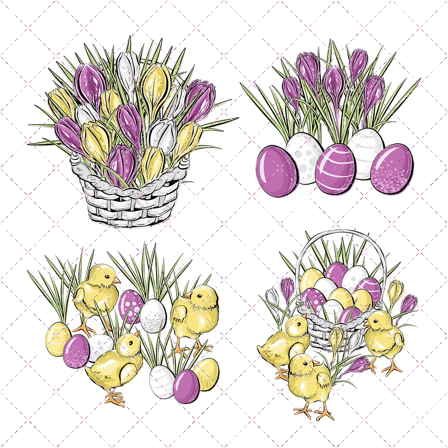Easter Watercolor Cliparts, Spring Clipart, Easter Eggs Clipart, Easter ...