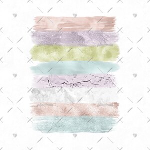 Spring Brush Strokes, Pink and Blue, Spring Colors, Pastel Palette ...