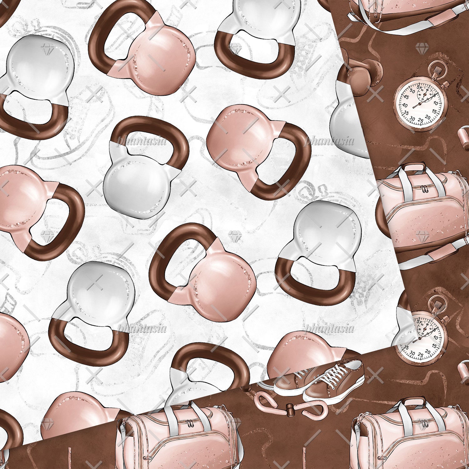 Fitness Digital Papers Workout Patterns Gym Digital Workout - Etsy