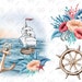 Nautical Watercolor Cliparts, Summer Clipart, Sailor Clipart, Hand ...