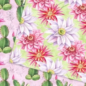 Succulent Digital Paper, Cactus Digital, Succulent Patterns, Surface ...