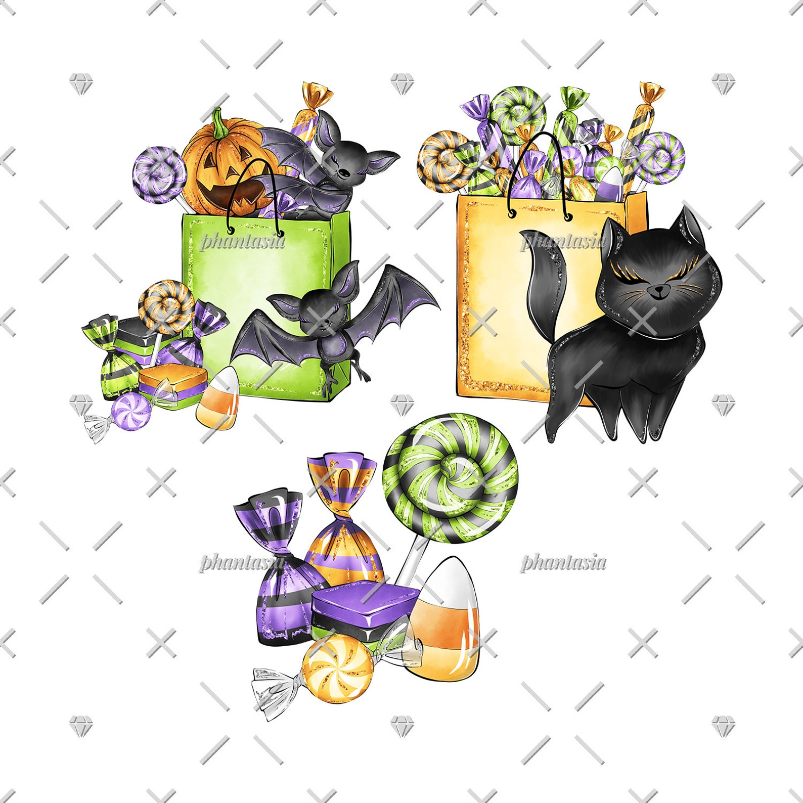Cute Halloween Cliparts Halloween Planner Halloween - Etsy