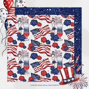 Independance Day Digital Paper, 4th of July Digital Paper, America ...