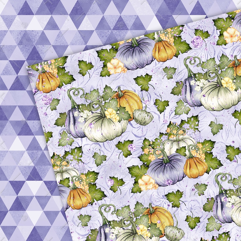Pumpkins Digital Paper, Thanksgiving Digital Papers, Seamless Pumpkins ...