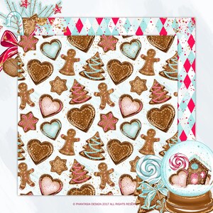 Christmas Gingerbread Digital Paper Pack, Gingerbread Cookies ...