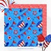 July 4th Digital Paper, 4th of July Digital, America Planner, Usa ...
